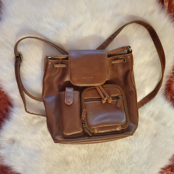 Rosetti | Bags | Vintage Y2k Faux Leather Cognac Brown Mini Backpack By ...
